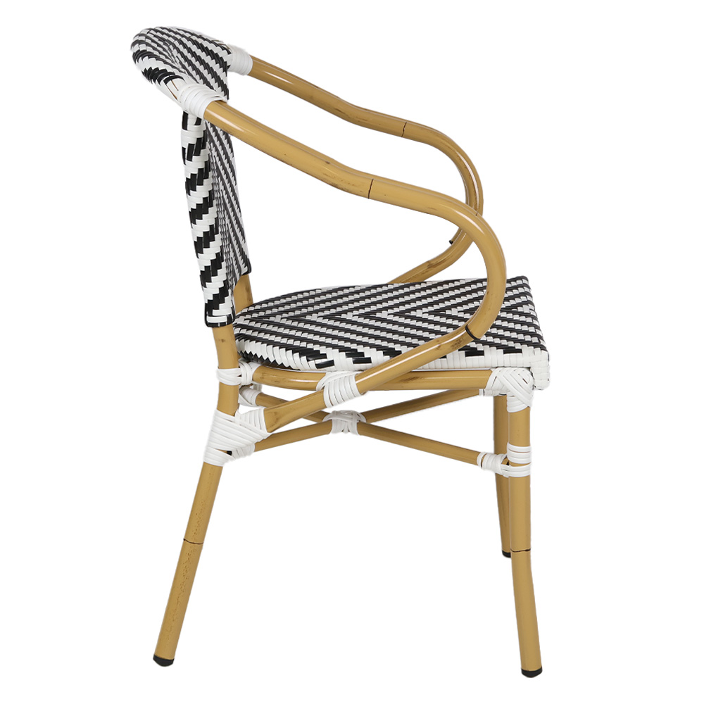 Chevron Wicker Outdoor Arm Chair | Apex