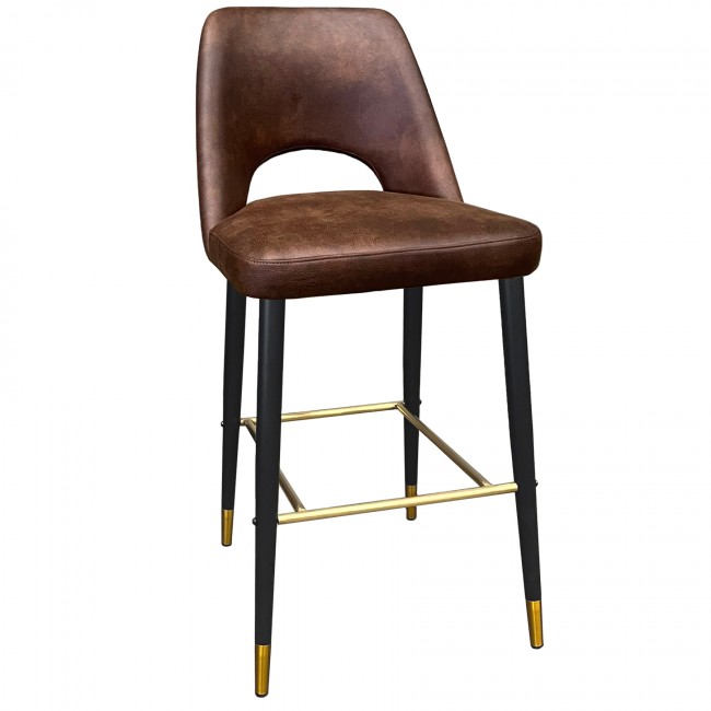 Bella Bar Stool Brass Legs 76cm | Apex