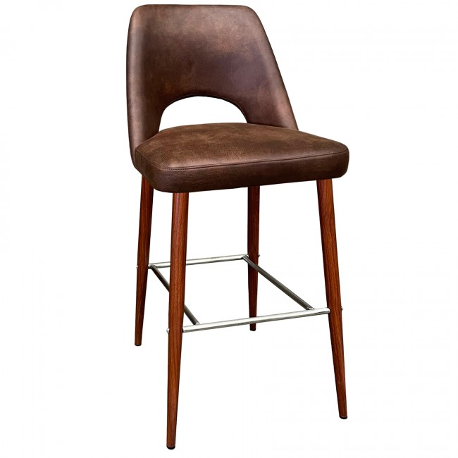 Bella Bar Stool Walnut Legs 76cm | Apex