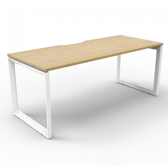 Deluxe Rapid Infinity 1 Person Single Sided Loop Leg Workstation Desk ...