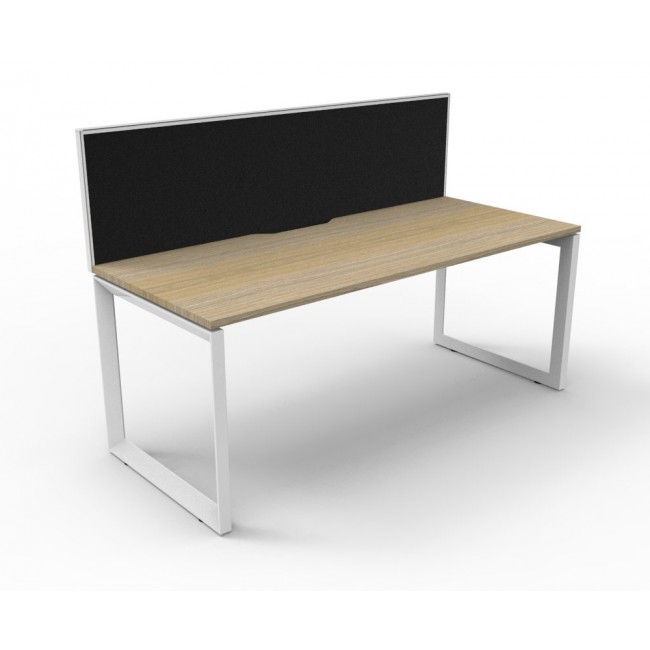 Deluxe Rapid Infinity 1 Person Single Sided Loop Leg Workstation Desk ...