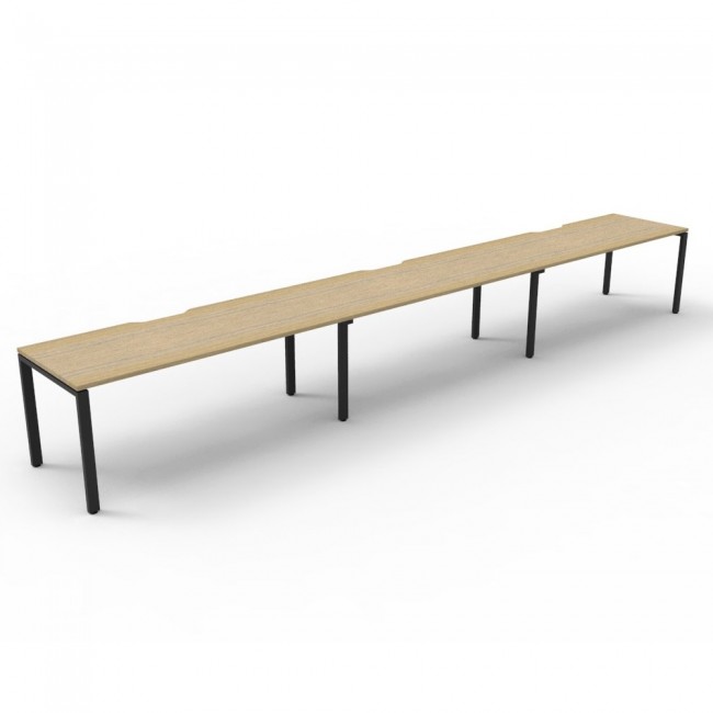 Deluxe Rapid Infinity 3 Person Single Sided Profile Leg Workstation ...