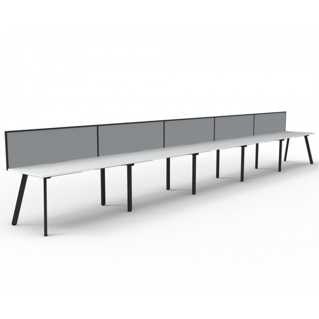 Eternity 5 Person Single Sided Office Desk Workstation | Apex