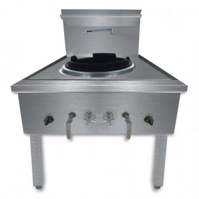 Gasmax Stainless Steel Waterless Natural Gas Single Wok - WW-1N | Apex