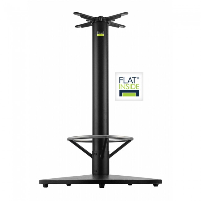 Flat Tech Self Levelling Bar Height Black Table Base with Foot Ring ...