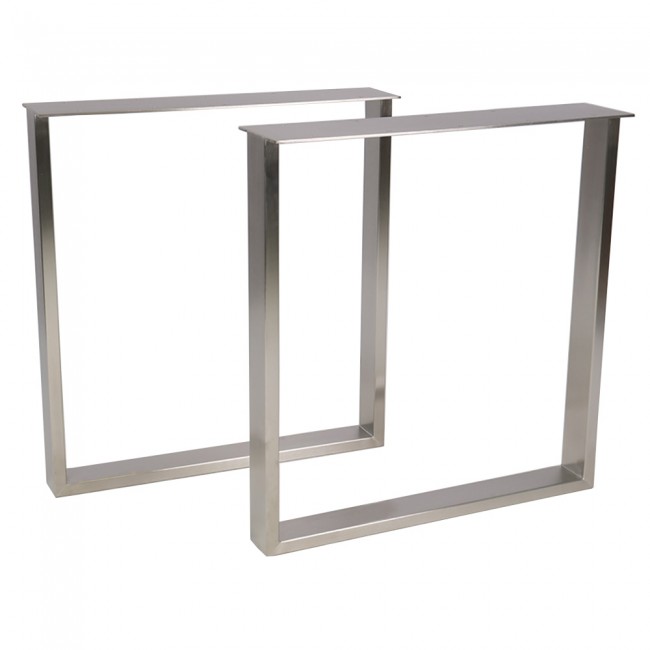 Rectangular Table Legs Stainless Steel Set of 2 | Apex