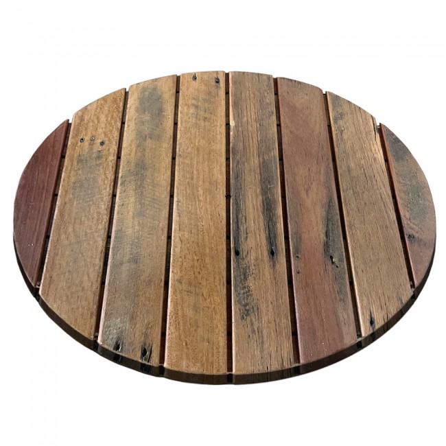 Rustic Recycled Timber Round Outdoor Table Top | Apex