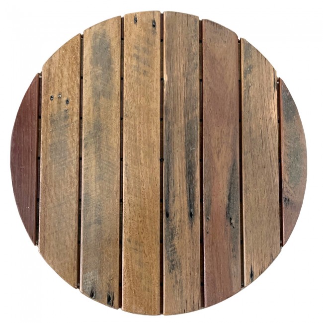 Rustic Recycled Timber Round Outdoor Table Top | Apex