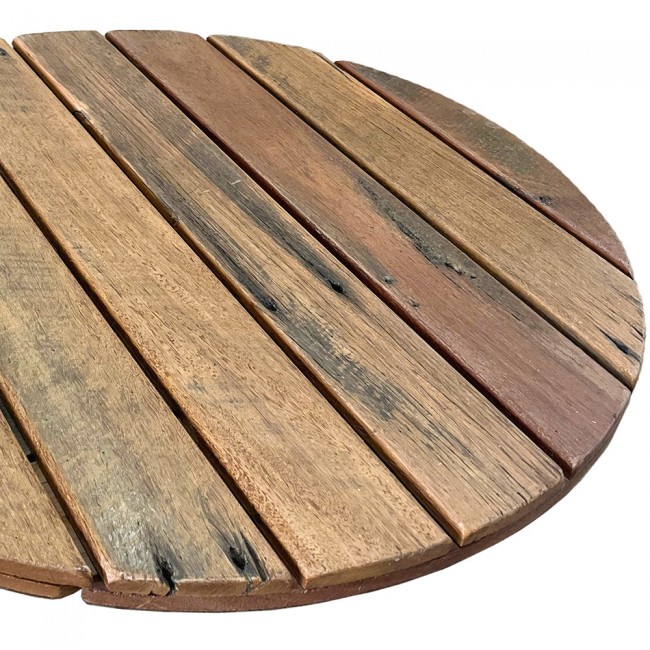 Rustic Recycled Timber Round Outdoor Table Top | Apex
