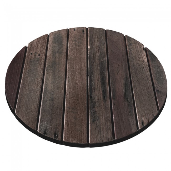 Rustic Recycled Timber Round Outdoor Table Top | Apex