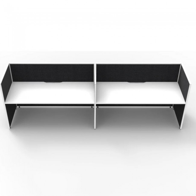 SHUSH30 2 Person Single Sided Screen Hung Top Workstation | Apex