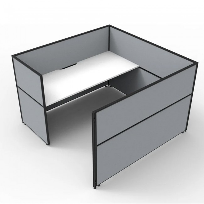 SHUSH30 1 Person Cubicle Screen Hung Top Workstation | Apex