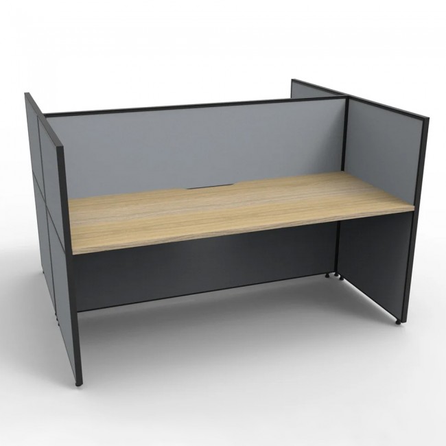 SHUSH30 2 Person Double Sided Screen Hung Top Workstation | Apex