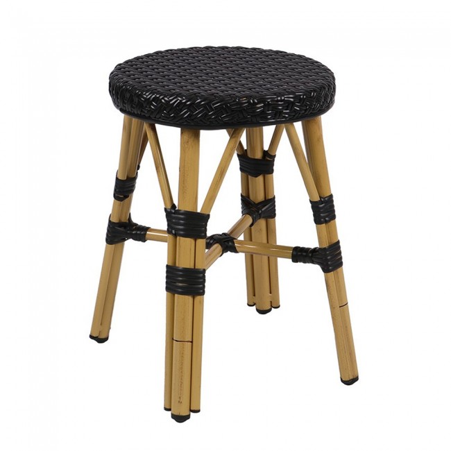 Sorrento Wicker Outdoor Low Stool Stackable | Apex