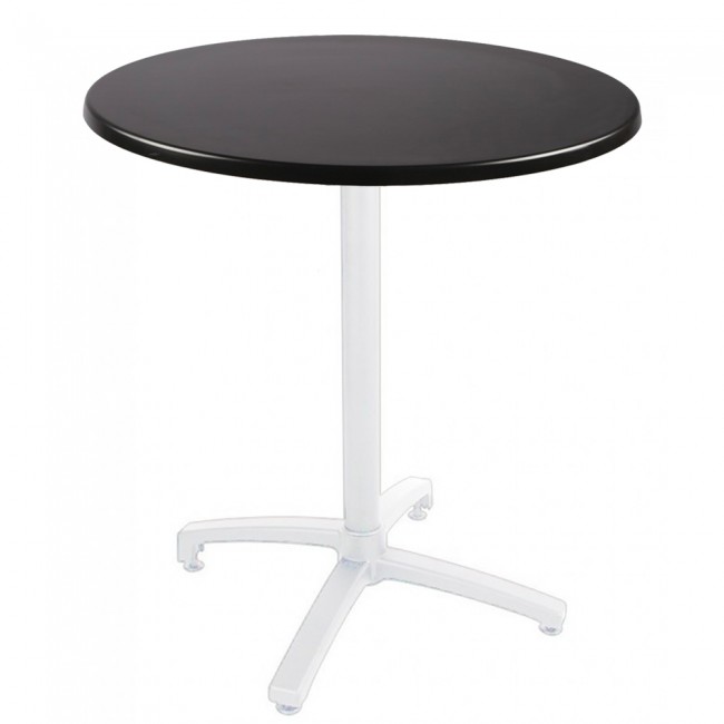 Vania Round White Stackable Indoor Outdoor Folding Table | Apex