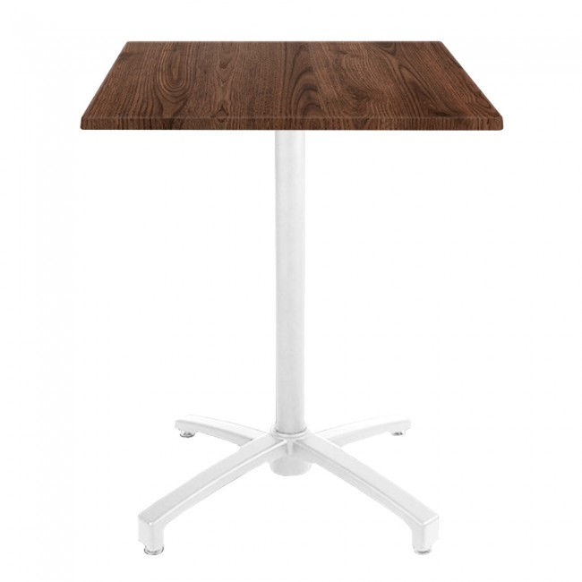 Vania White Stackable Indoor Outdoor Folding Table | Apex