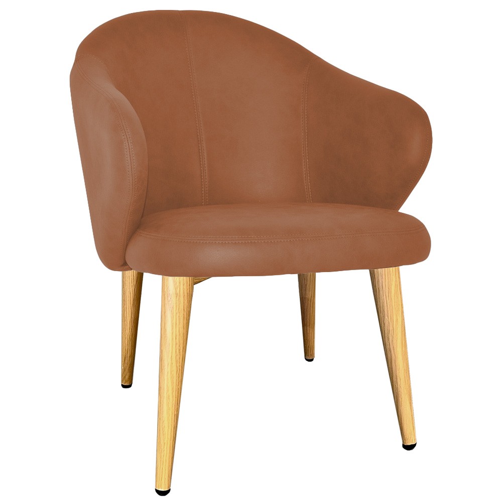 Ariel Arm Chair Oak Steel Legs | Apex
