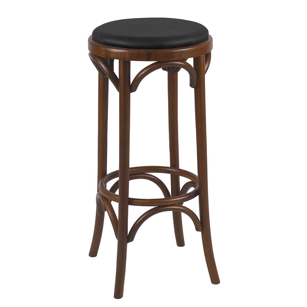 Genuine Bentwood Bar Stool with Padded Seat 78cm | Apex