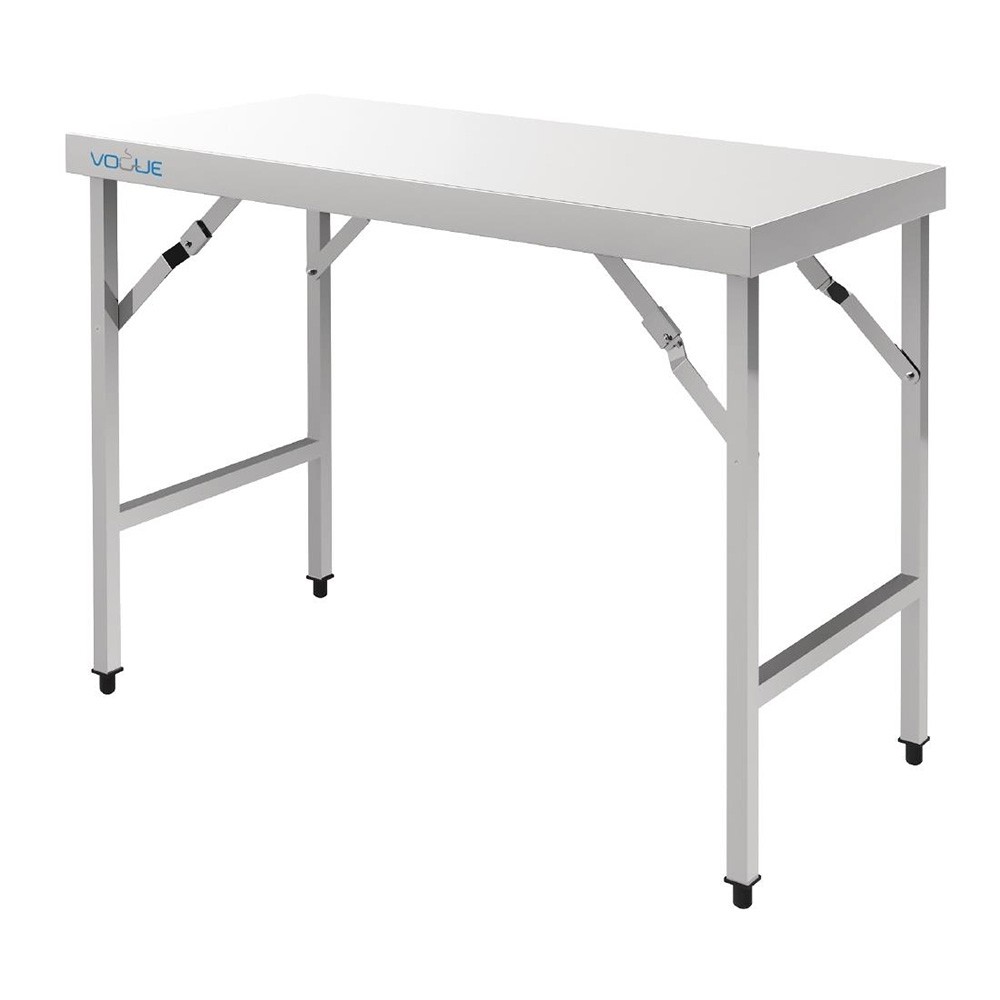 Vogue Stainless Steel Folding Table - 1800x600x900mm CB906 | Apex