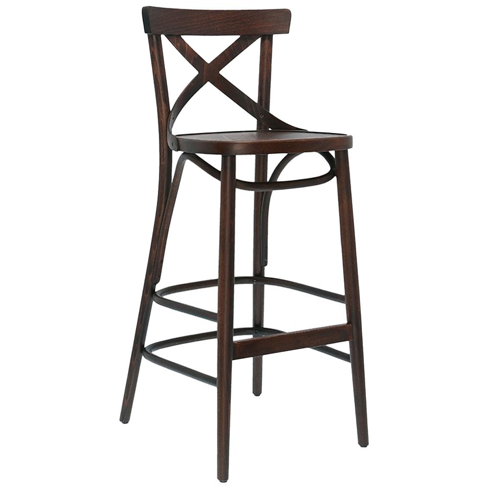 Cross Back Bentwood Bar Stool BST-8810/1 75cm | Bar Stools | Stools ...