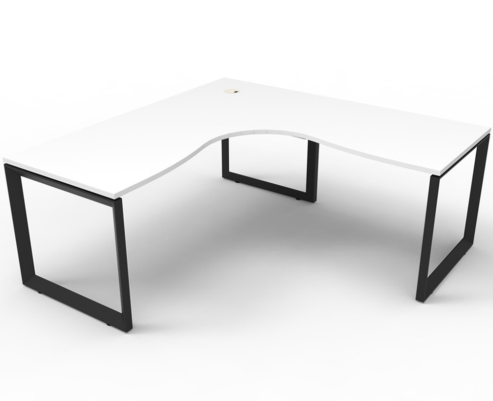 Deluxe Rapid Infinity 1 Person Single Sided Loop Leg Corner Desk ...