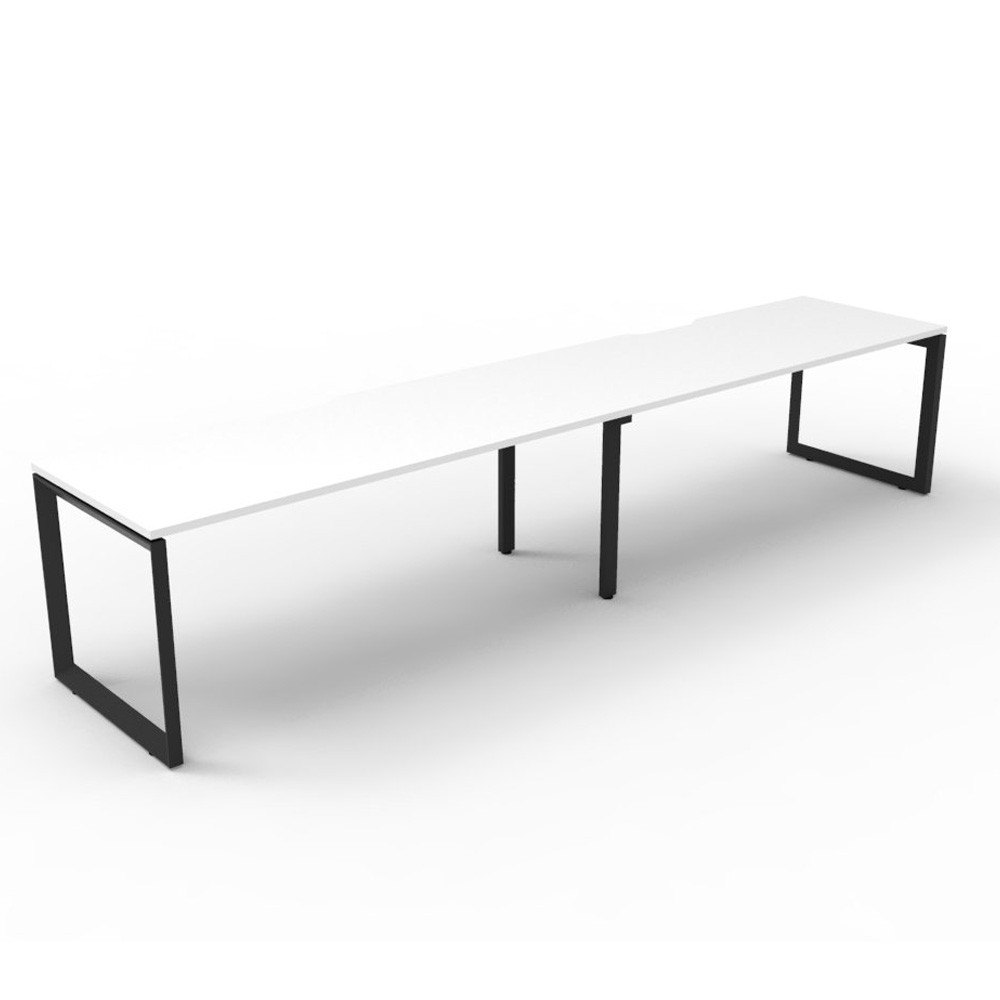 Deluxe Rapid Infinity 2 Person Single Sided Loop Leg Workstation Desk ...
