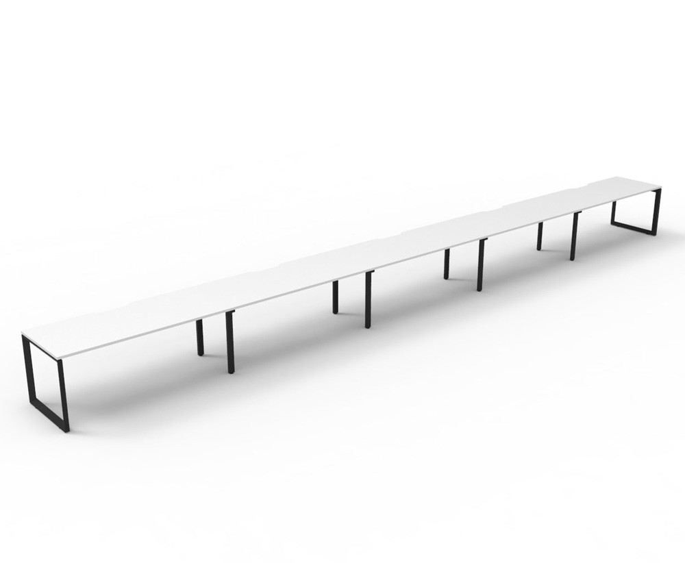 Deluxe Rapid Infinity 5 Person Single Sided Loop Leg Workstation Desk ...