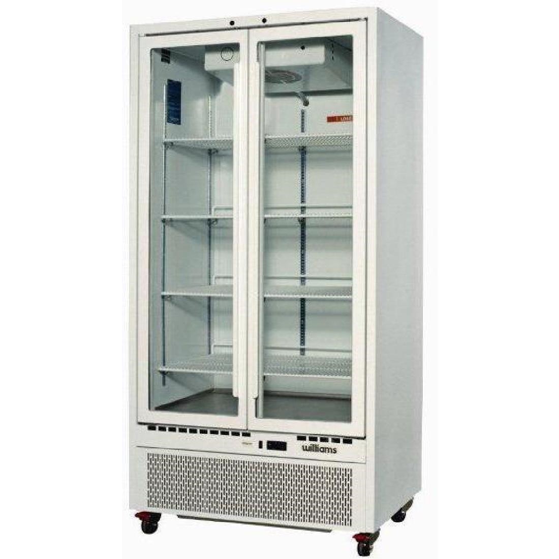 Upright 2 Glass Door Fridge Colorbond Exterior with Stainless Interior ...