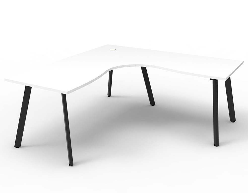 Eternity 1 Person Single Sided Corner Desk Workstation | Apex