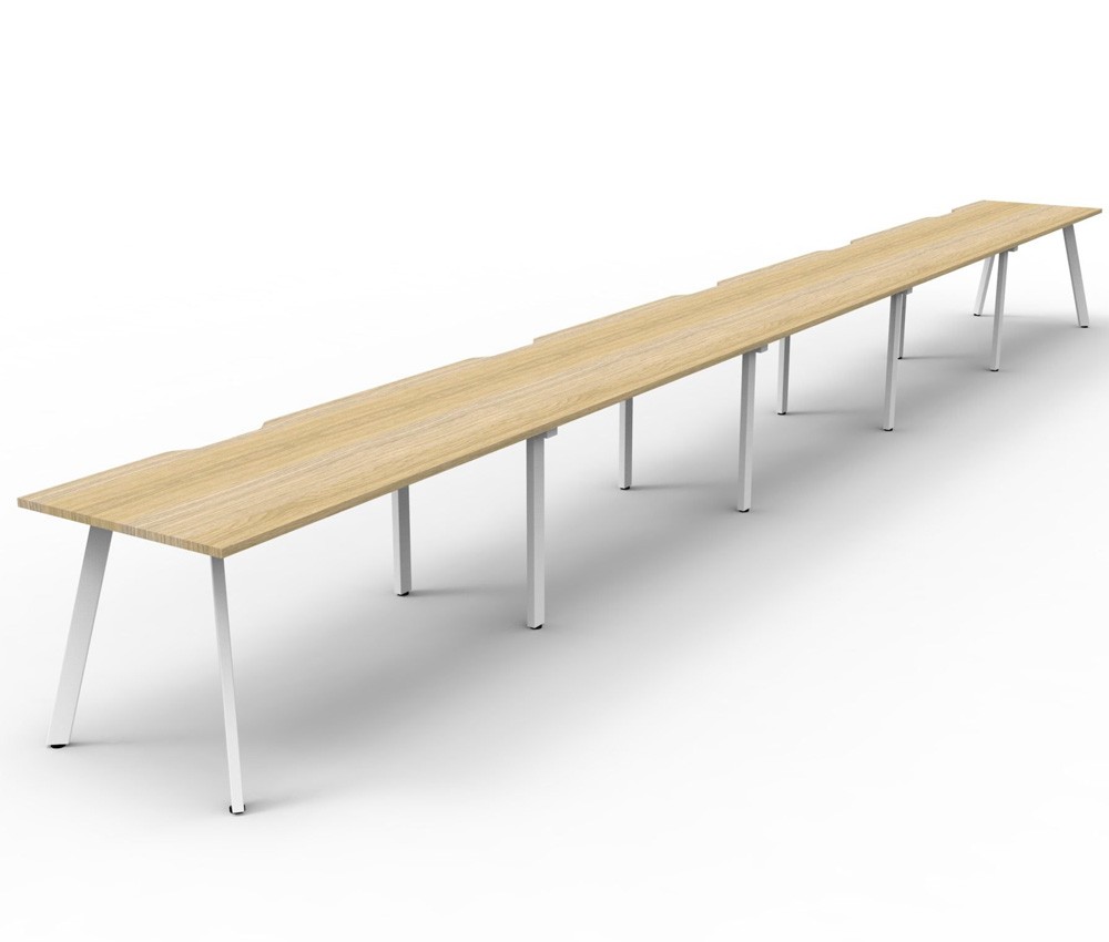 Eternity 5 Person Single Sided Office Desk Workstation | Apex