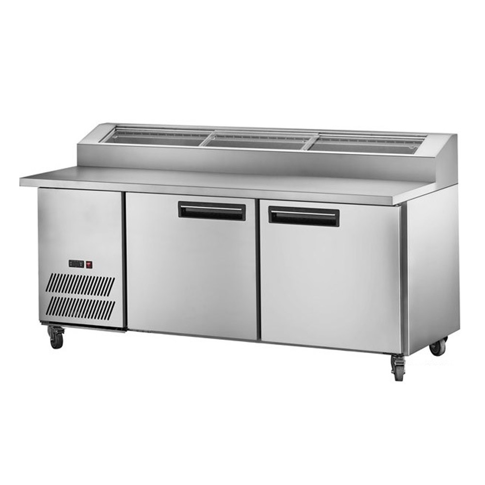 Thermaster Two large door DELUXE Pizza Prep Bench PPB/18 | Apex