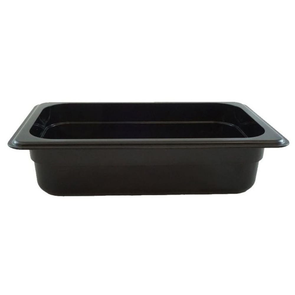 Food Tek Black Poly 1/3 x 65 mm Gastronorm Pan JW-P132B (1 Pack) | Apex