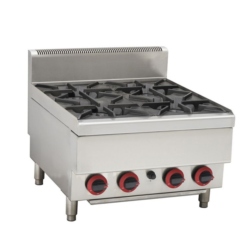 Gasmax Benchtop Lpg 4 Burner Cooktop W/ Splashback JUS-TR-4BLPG | Apex