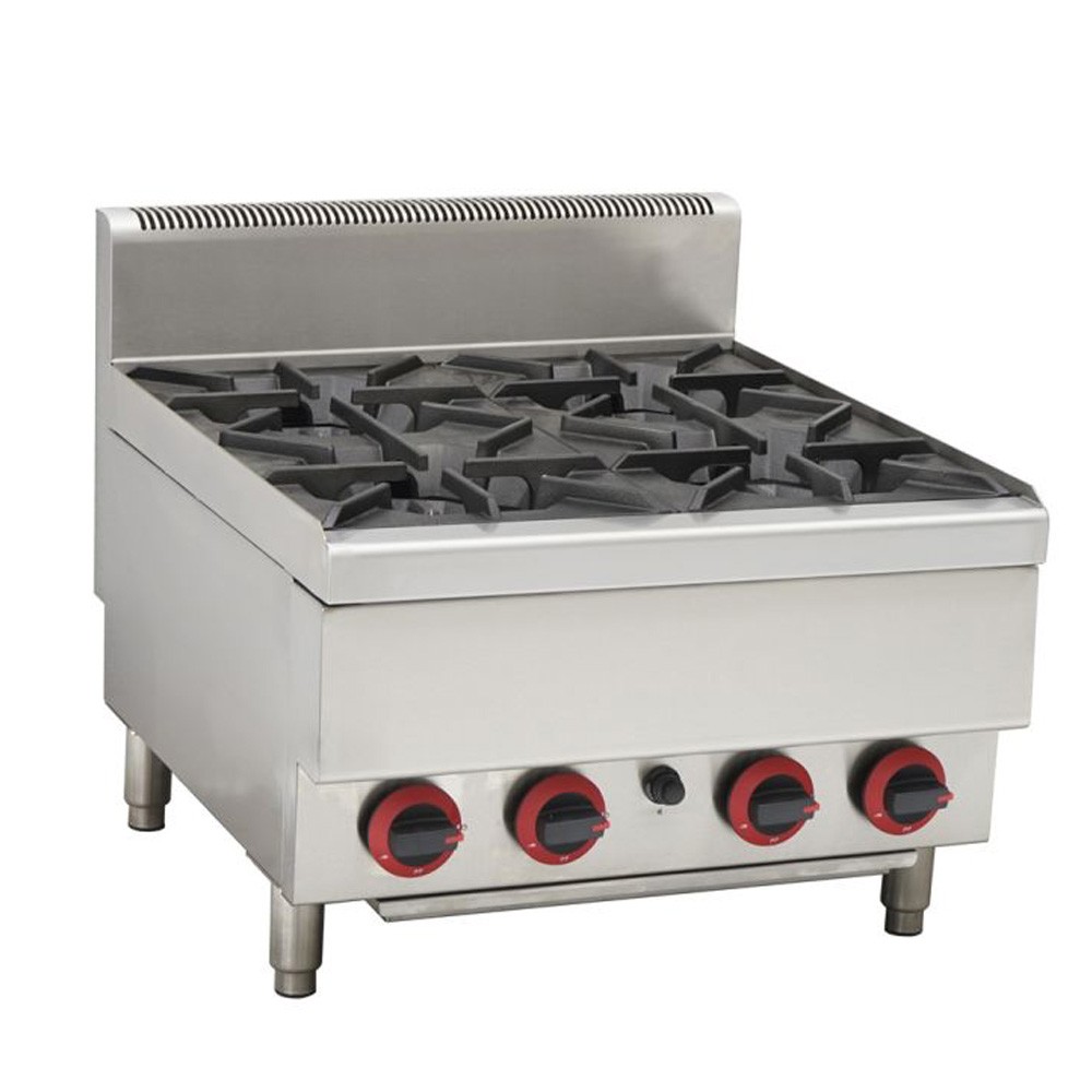 Gasmax Benchtop Natural Gas 4 Burner Cooktop W/ Splashback JUS-TR-4B | Apex