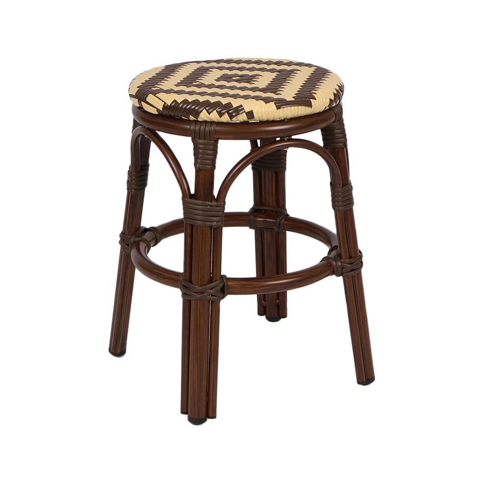 Lyon Wicker Outdoor Low Stool 47cm | Apex