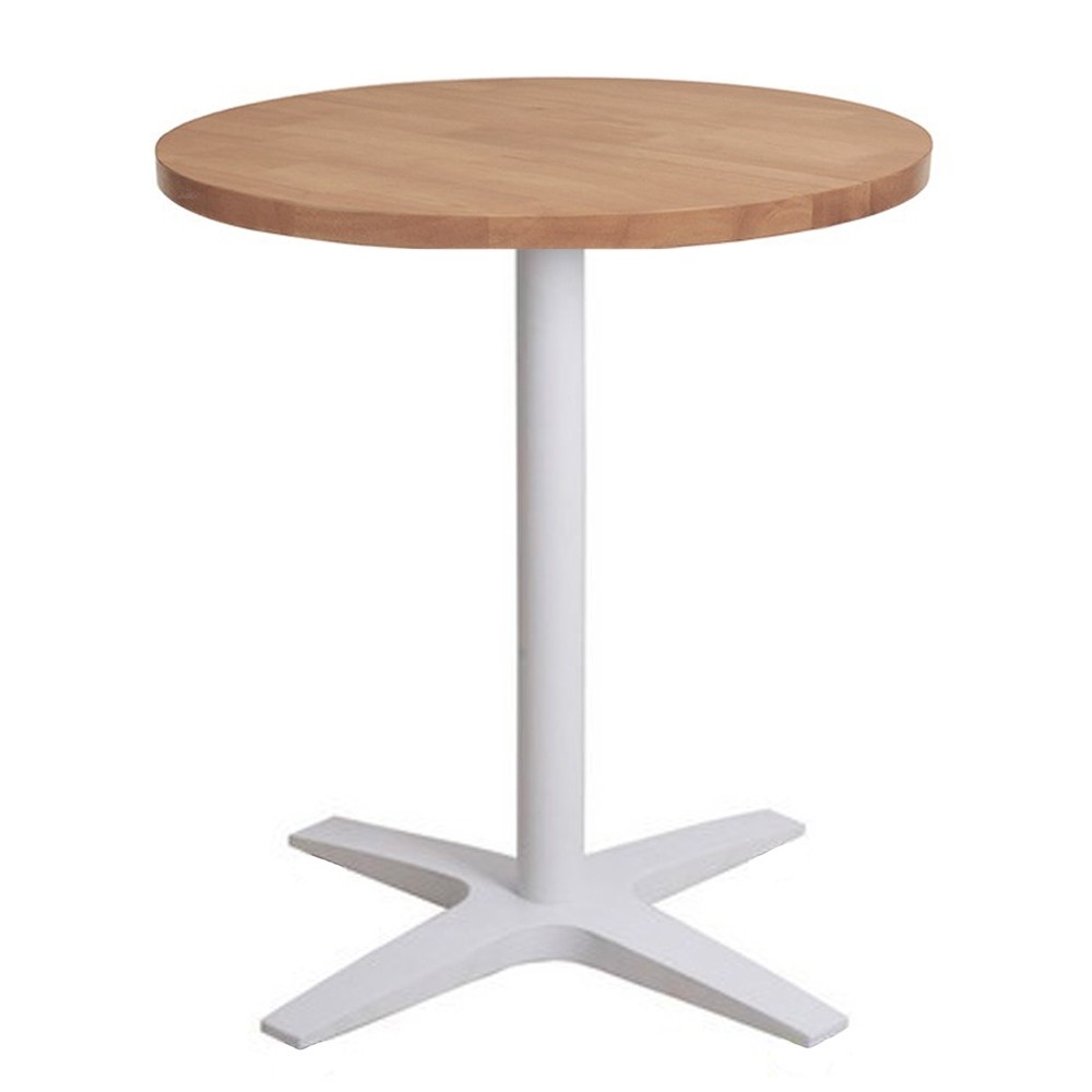 Nordic Round Cafe Table with White Base | Apex