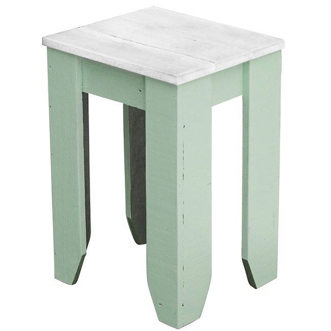 Recycled Wood Cafe Stool Custom Colour with White Top | Apex