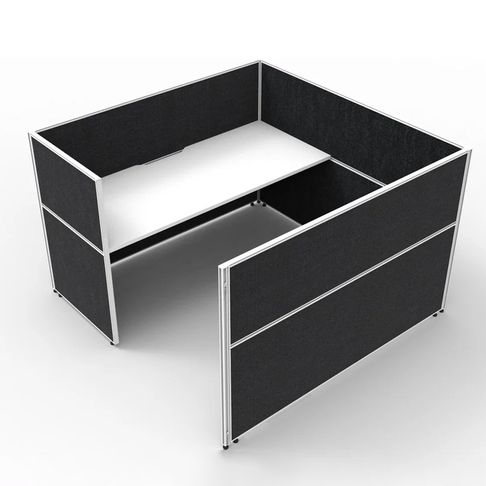 SHUSH30 1 Person Cubicle Screen Hung Top Workstation | Apex