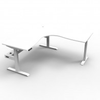 Boost Crank Manual Height Adjustable Corner Workstation | Apex