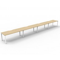 SHUSH30 4 Person Corner X Screen Hung Top Workstation | Apex