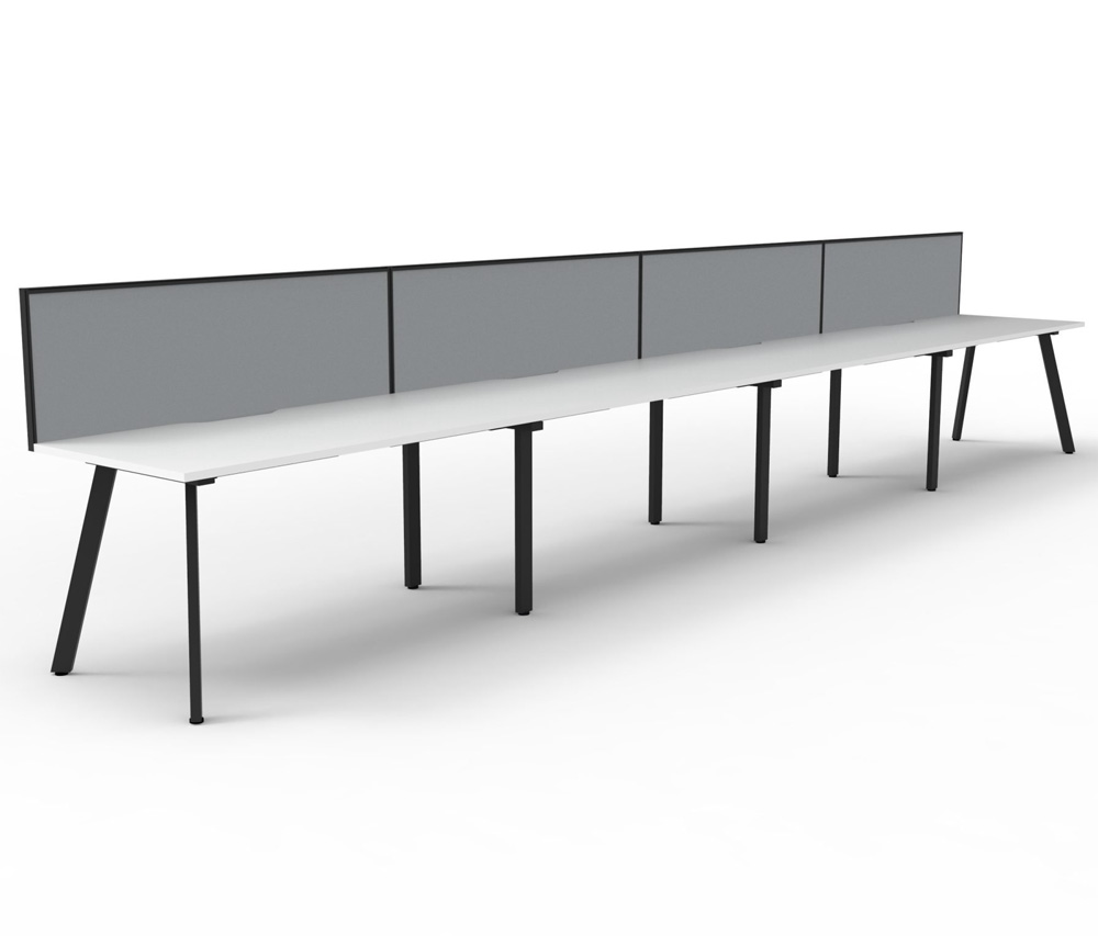 Eternity 4 Person Single Sided Office Desk Workstation | Apex