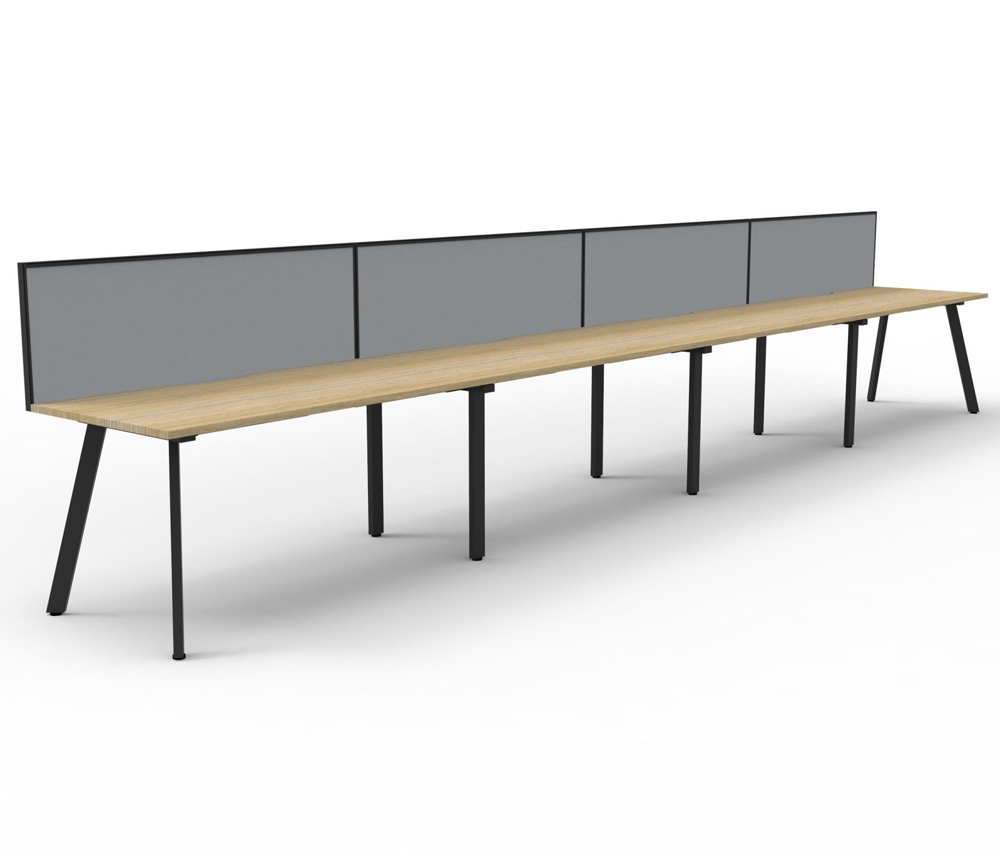 Eternity 4 Person Single Sided Office Desk Workstation | Apex