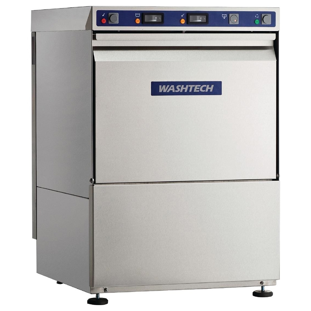 Washtech Economy Undercounter Dishwasher Mechanical Controls 500mm Rack ...