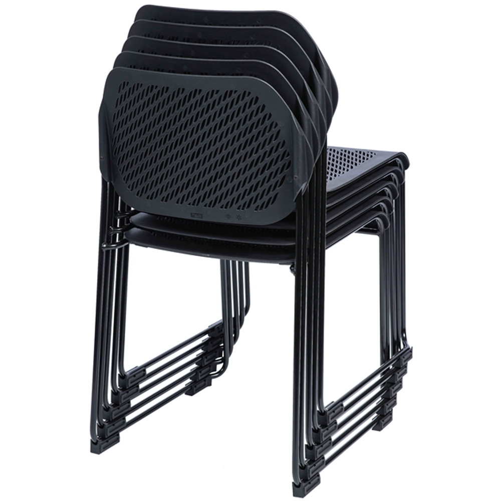 Black Frame Stackable Visitor Chair | Apex