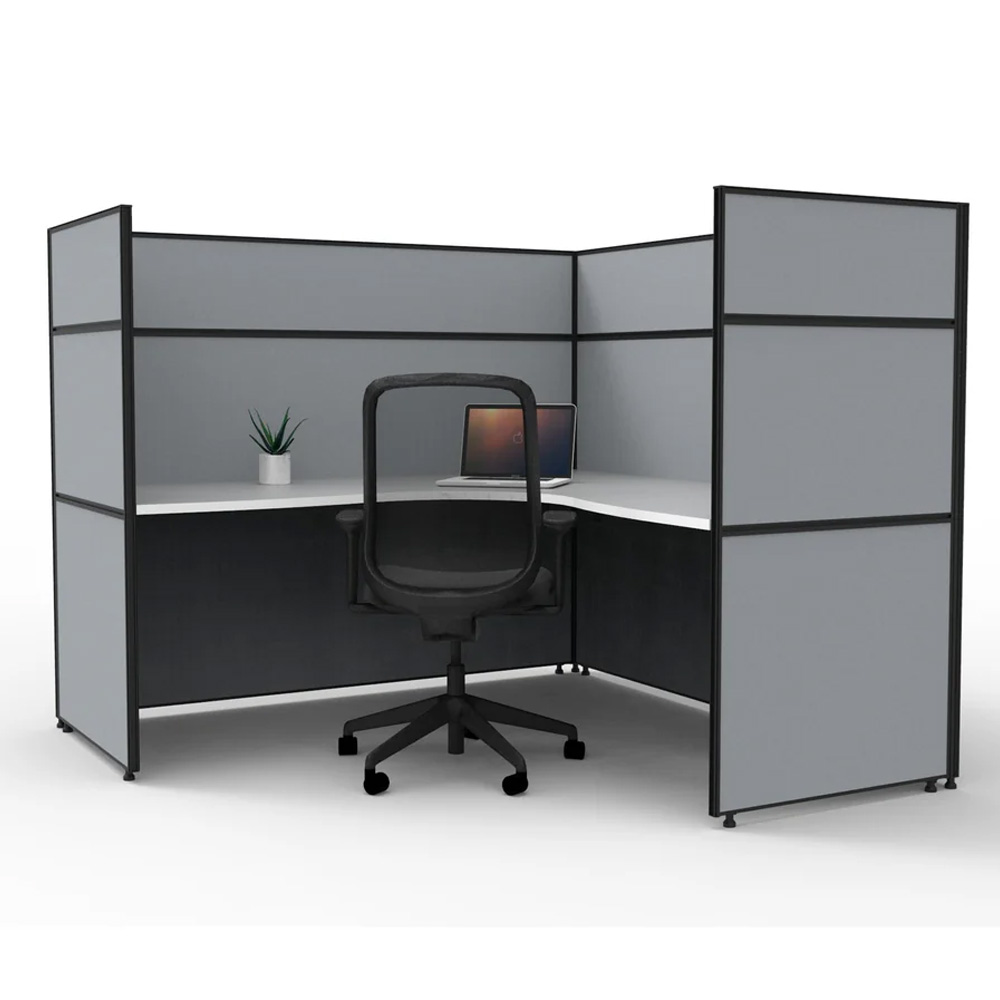 SHUSH30 1 Person Corner Screen Hung Top Workstation | Apex