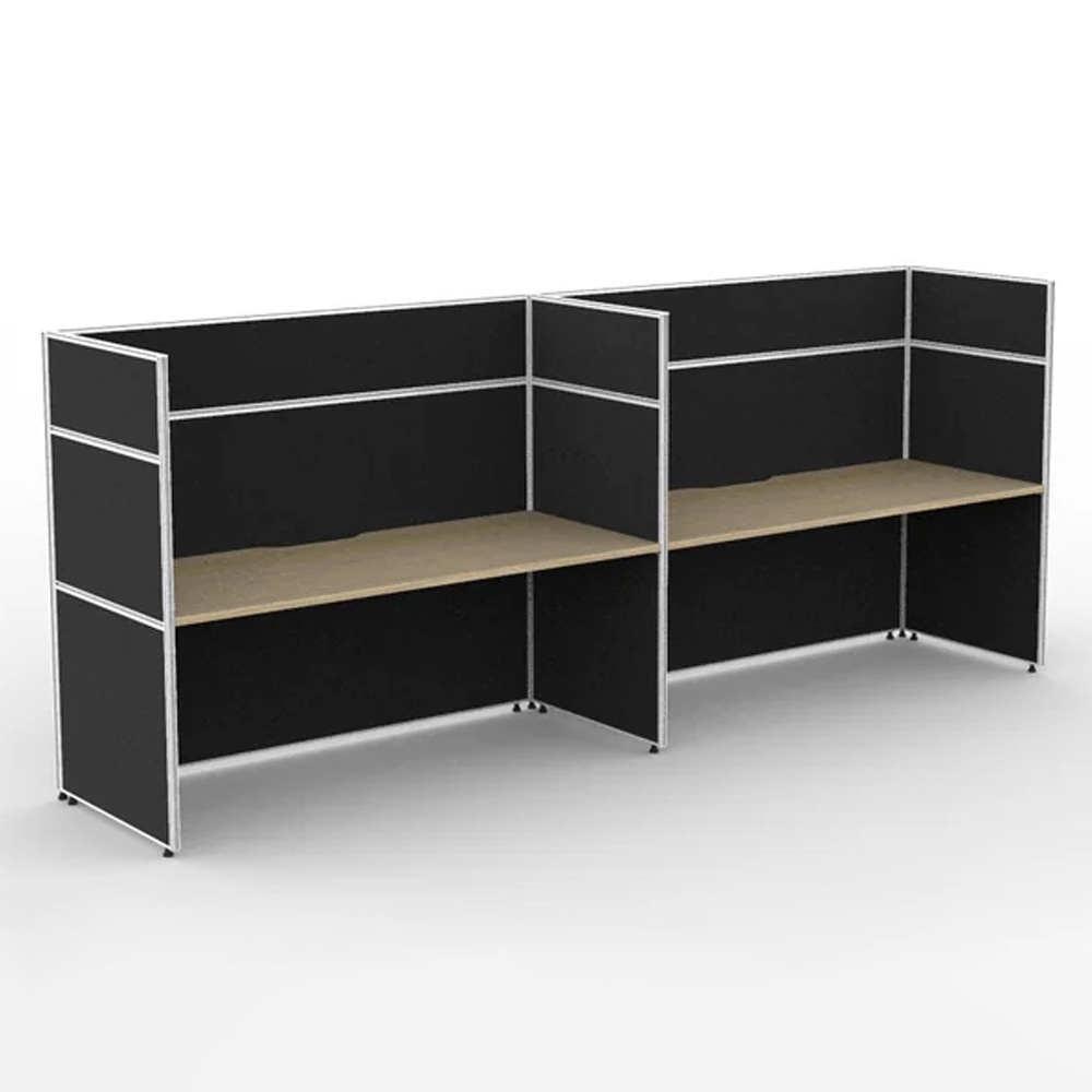 SHUSH30 2 Person Single Sided Screen Hung Top Workstation | Apex